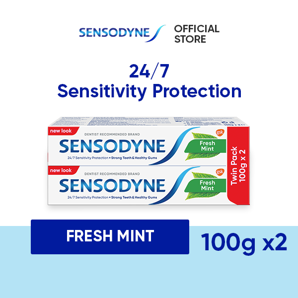 [Value Pack] Sensodyne Fresh Mint 24/7 Sensitivity Protection Fluoride ...