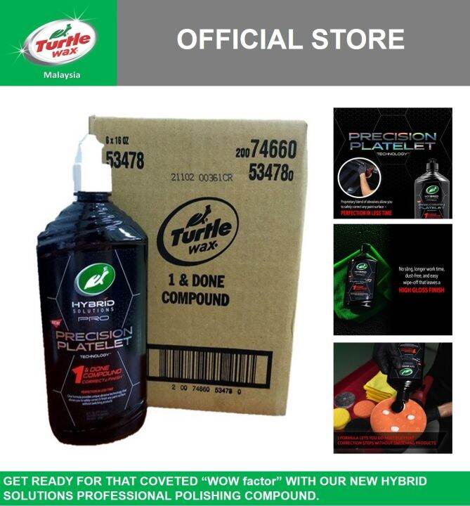 Turtle Wax Hybrid Solutions Pro 1 & Done Compound Correct & Finish T ...
