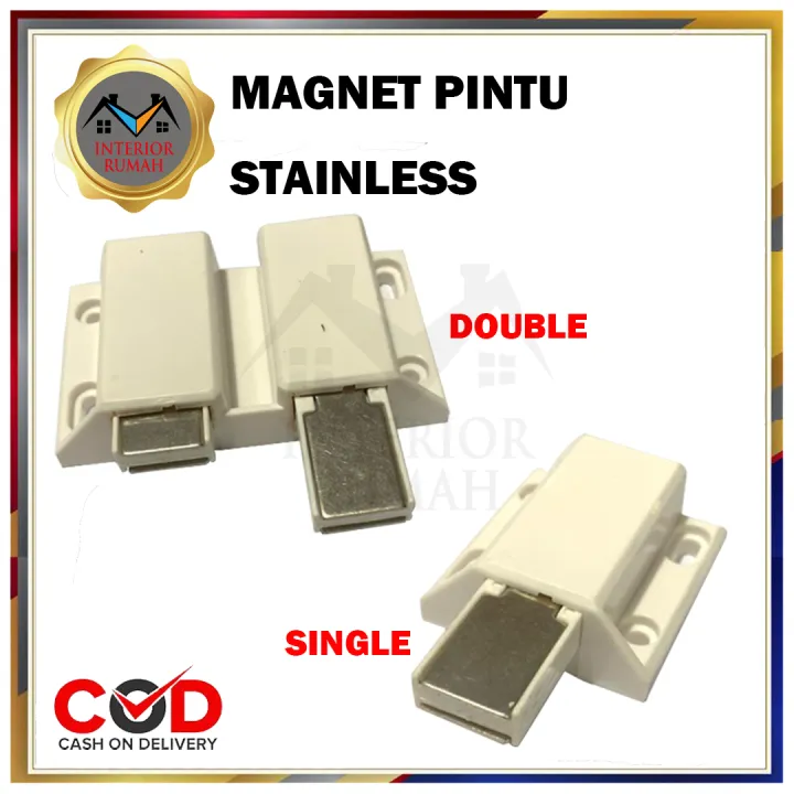 Magnet Pintu Kaca / Engsel Jepit Kaca / Singel & Double Push Open ...