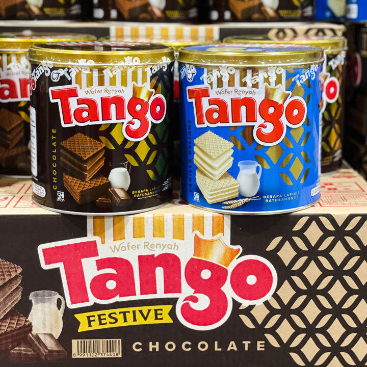 Tango Wafer Kaleng 300 gram Tango Coklat Vanila Biskuit Assorted ...