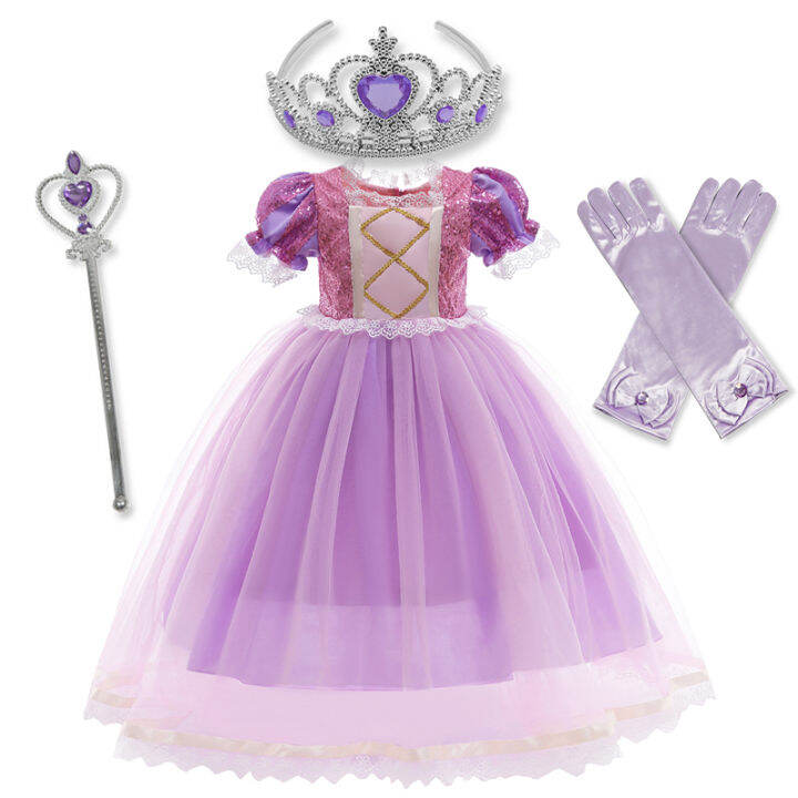 BOUND （in stock）NNJXD Girls Princess Dress With Accessories Child Sofia Rapunzel Cosplay Costume ...