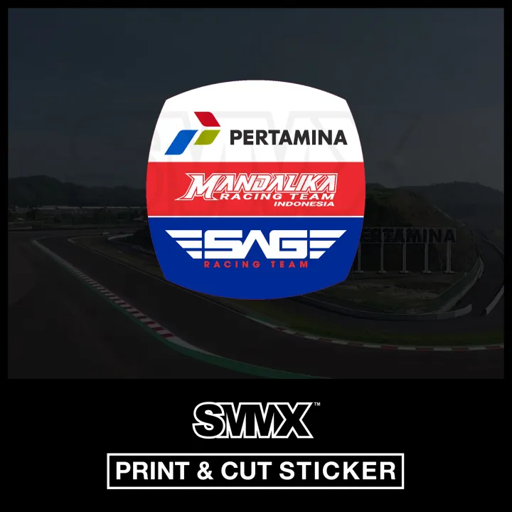Sticker stiker Logo Pertamina Mandalika SAG Racing Team | Lazada Indonesia