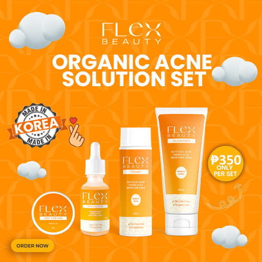 🍊FLex Beauty Organic Acne Solution Set And Wild Beach Whitening Cream ...