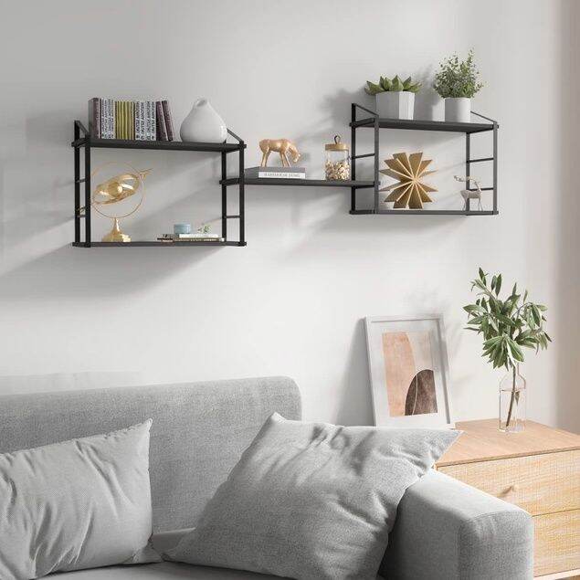 Wall Shelf Wooden Wall Shelf Solid Wood Display Rack Wall Decor for ...