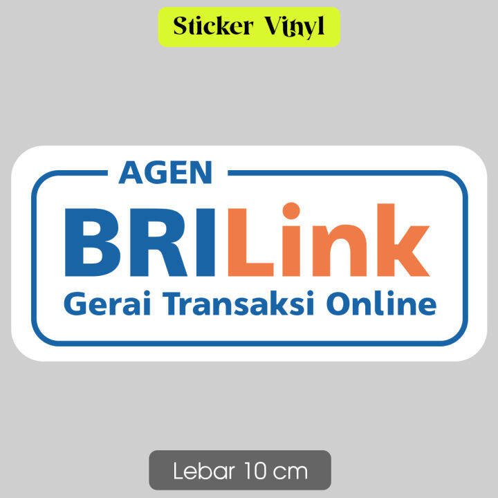 Stiker Brilink 01 Agen Gerai Transaksi Online Anti Air Sticker Ukuran ...