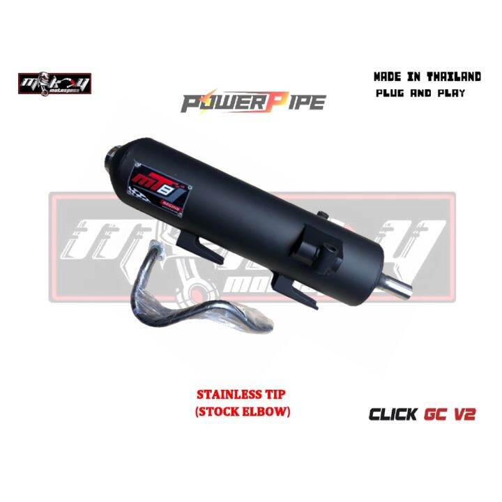 50percent% MT8 EXHAUST PIPE STAINLESS TIP FOR CLICK V2 GAME CHANGER ...