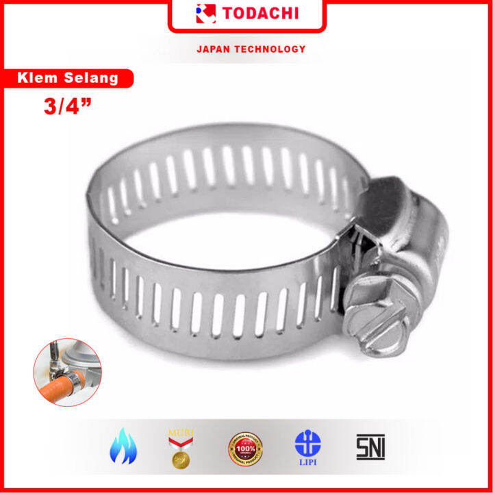 Todachi Klem Selang Kompor Gas Klem Cincin Selang 3/4" inch | Lazada ...