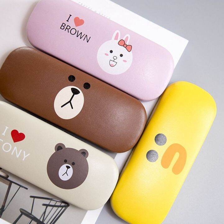 HPVDBP Cute Children Square Bear Eyewear Bag Rabbit Eyewear Protector ...