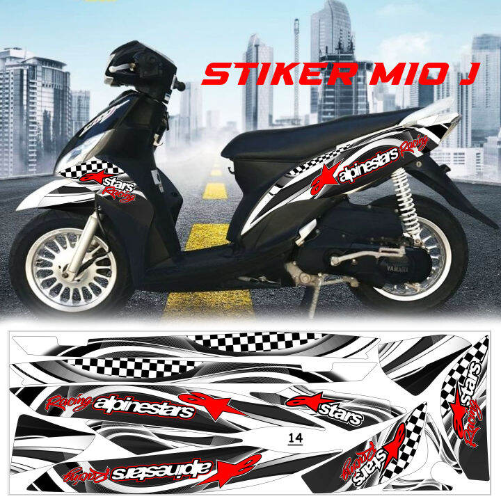 Stiker Motor Variasi MIO J Keren Lis Motor Keren Emblem Striping Matic ...