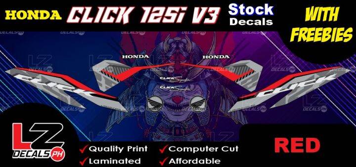 Honda Click 125i V3 Stock Decals / Stickers with freebies | Lazada PH