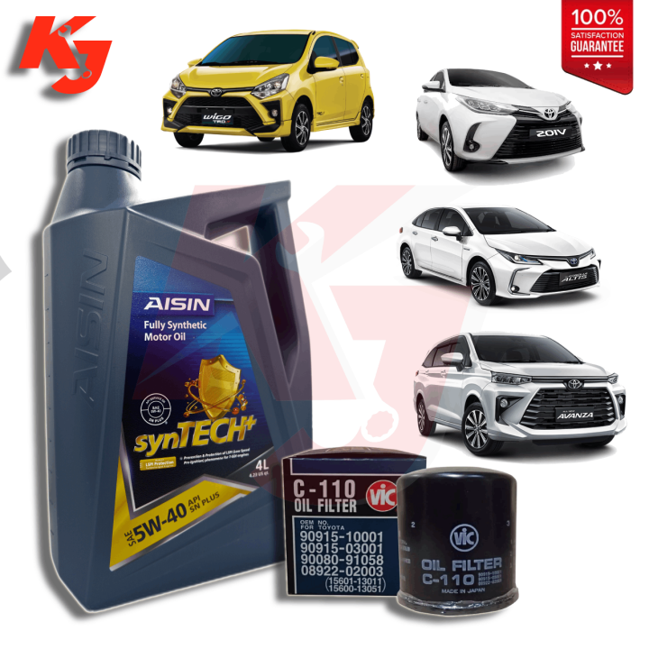 Aisin synTech+ Fully Synthetic Engine oil for Toyota Wigo/Vios/Altis ...