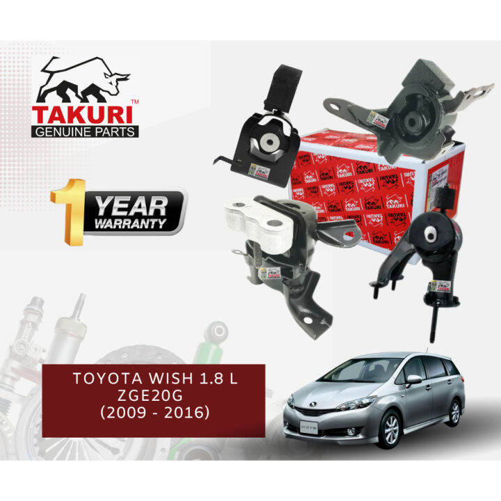 TAKURI TOYOTA WISH 1.8 L ZGE20 (2009 - 2016) ENGINE MOUNTING SET | Lazada