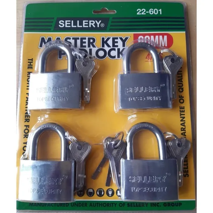 GEMBOK SET SELLERY MASTER KEY TERDAPAT 3 UKURAN/MASTERK KEY PADLOCK ...