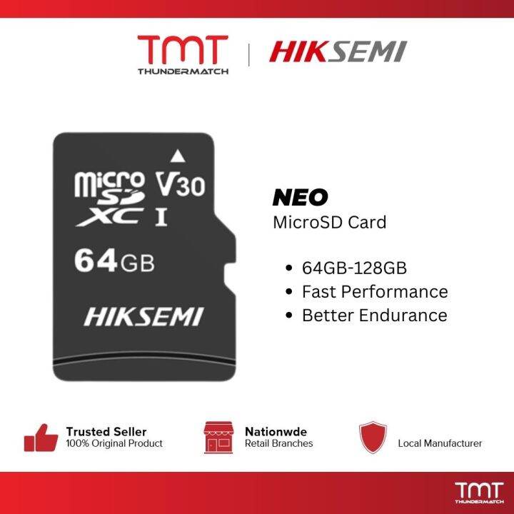 TMT HIKSEMI Neo 64GB 128GB MicroSD C1 UHS-I C10 V30 U1 A1 Memory Card ...