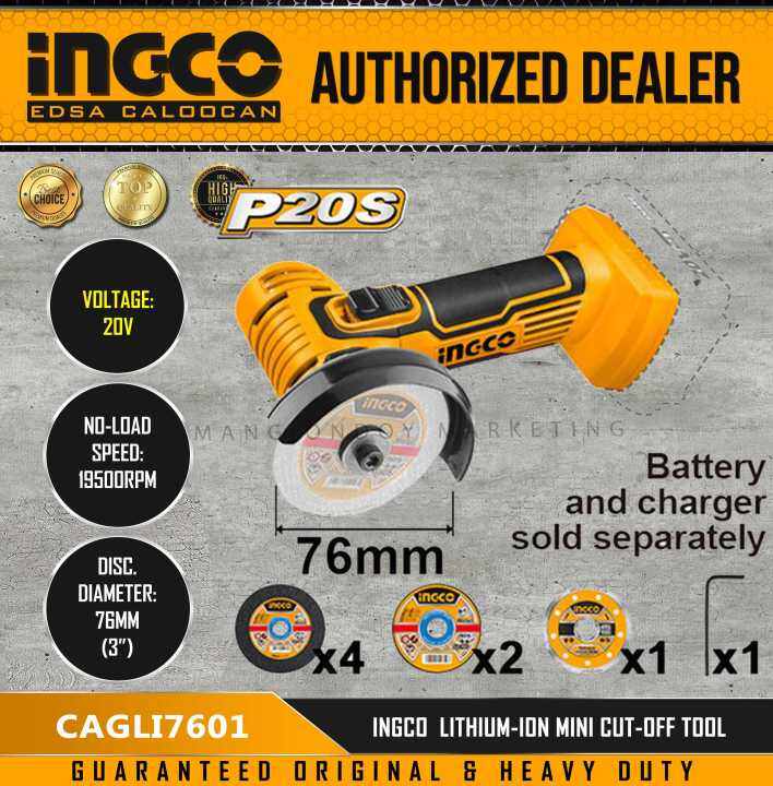 INGCO LITHIUM-ION MINI CUT-OFF TOOL (CAGLI7601) | Lazada PH