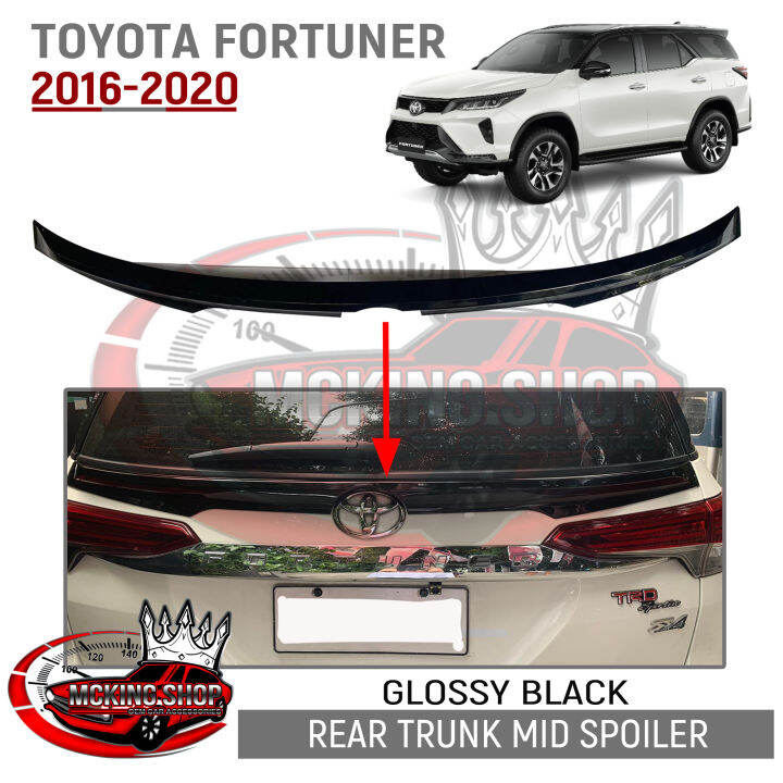 Toyota Fortuner 2016-2020 Rear Trunk Mid Spoiler Trim (Glossy Black ...