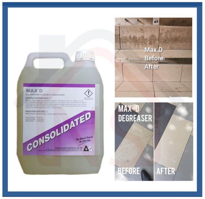 CONSOLIDATED 5L Powerful Degreaser - Max D Alkaline Heavy Duty ...