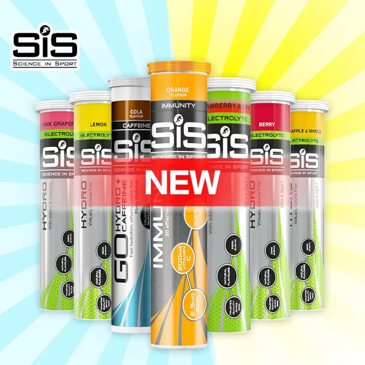 British SIS electrolyte effervescent tablet HYDRATION fitness energy gel cycling sports solid ...