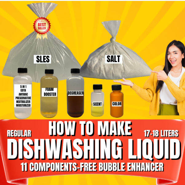 （9.9） REG DIY DISHWASHING LIQUID KIT FREE BUBBLE ENHANCER 17-18 LITERS ...