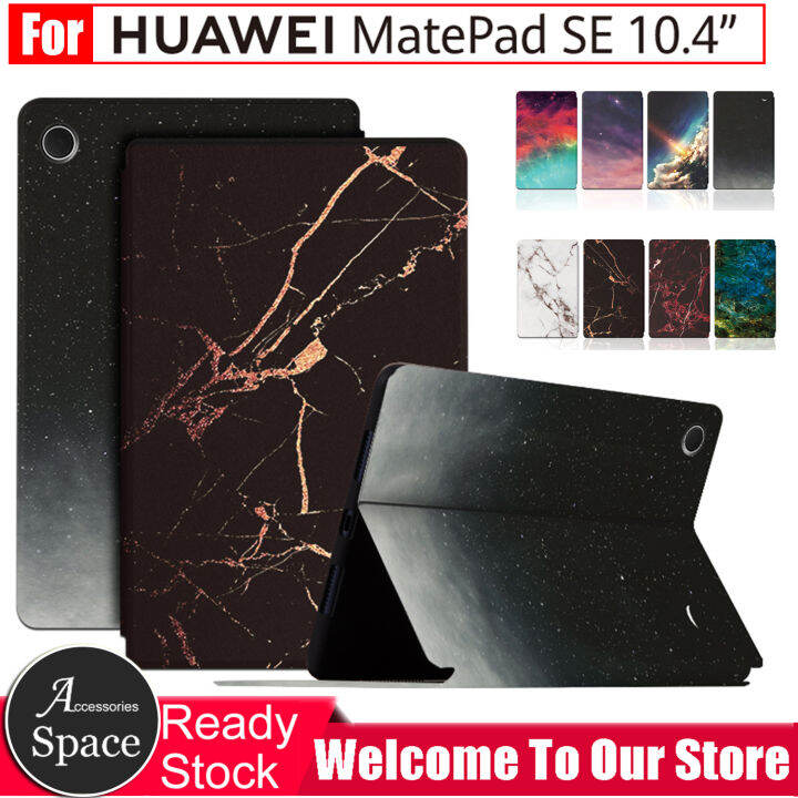 สำหรับ Huawei MatePad SE (2022) 10.4 "AGS5-L09/AGS5-W09 Sky Marble สไตล์คุณภาพสูง PU หนัง Casing ...
