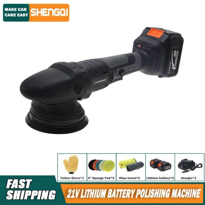 Wireless Dual Action Battery Polisher 21V Speed Can Be Adjusted Soft ...