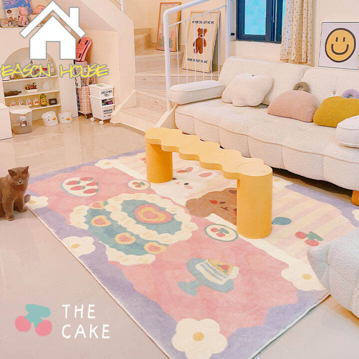 Eason house Cream Cute style bedroom bedside carpet maiden room floor ...