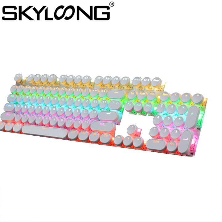 Skyloong 104Pcs/Set Keycaps Retro Anti-deform ABS Mechanical Circular ...