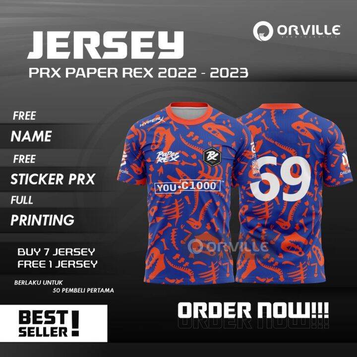 Jersey PRX PAPER REX NEW 2022-2023 MY/SG FREE NICKNAME, NUMBER ...
