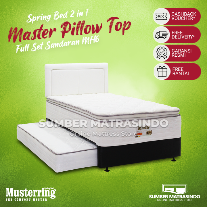Musterring Spring Bed Sorong 2 in 1 Master Pillow Top Sandaran MH6 ...