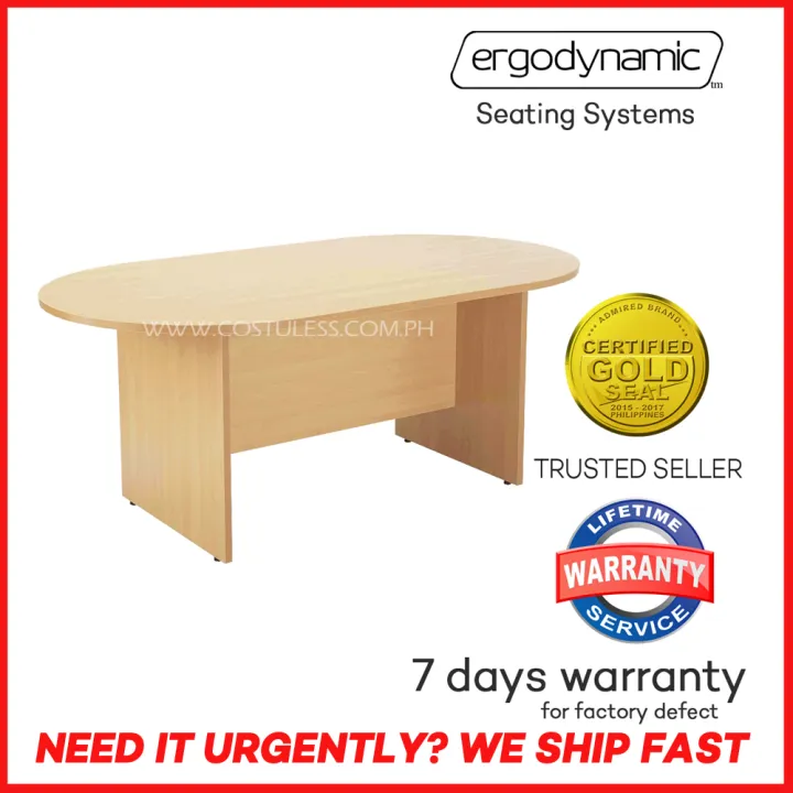 Ergodynamic CFT-1890BCH MFC 6 seater Racetrack Shaped Conference Table ...