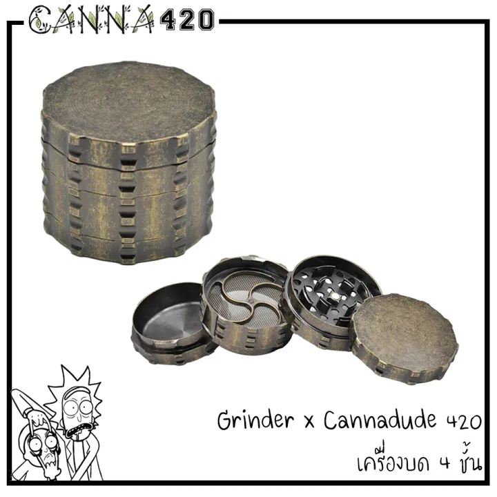 Grinder Metal 60mm ที่บดสมุนไพร เครื่องบดมือ Logo Canna 4 Layers 60มม. ...