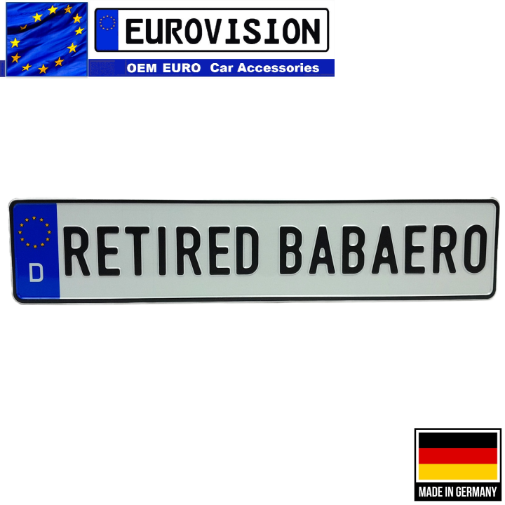 Name Plate Europlate Retired Babaero - 1 Piece Brandnew German Fun Euro ...