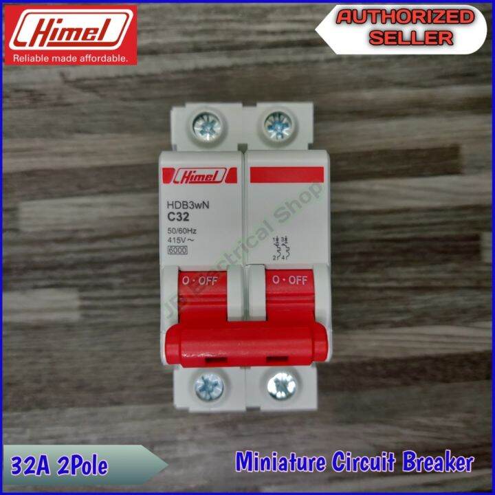 【Ready Stock】 Himel MCB Miniature Circuit Breaker 2 Pole 32A | Lazada PH