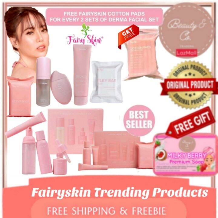 DERMA FACIAL SET BY FAIRY SUNSCREEN, MILD KIT, SET FREE COTTON PADS LIMITED STOCKS ONLY [FREEBIE ...