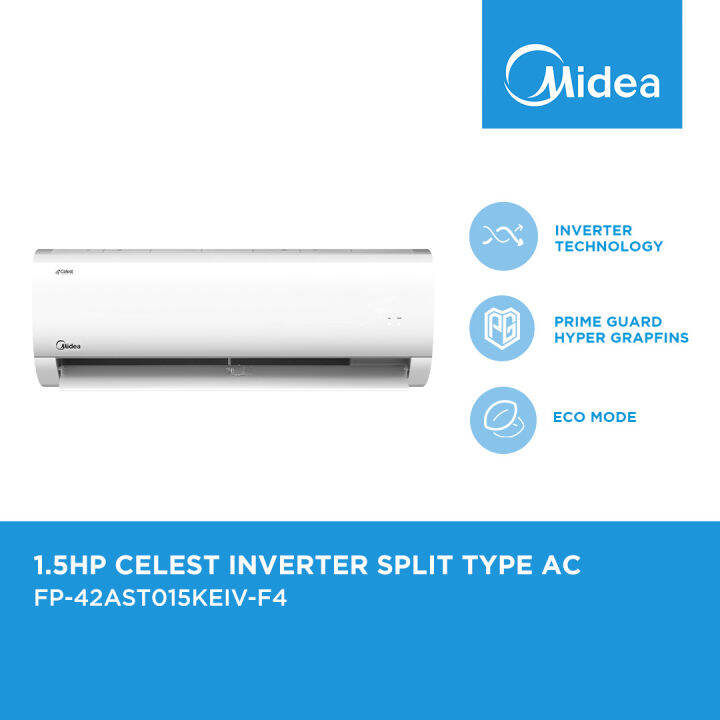Midea Celest HW Inverter R32 1.5HP FP-53AST015KEIV-F4 | Lazada PH