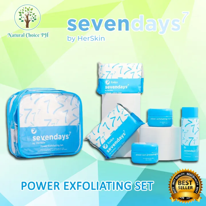 SevenDays Power Exfoliating Set by HerSkin (Authentic, Authorized Seven ...