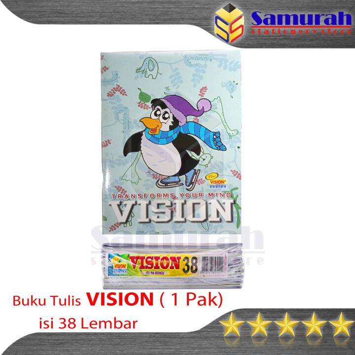 Buku Tulis Sekolah Vision 38 Lembar / Buku Ukuran Quarto 38lbr / Buku ...