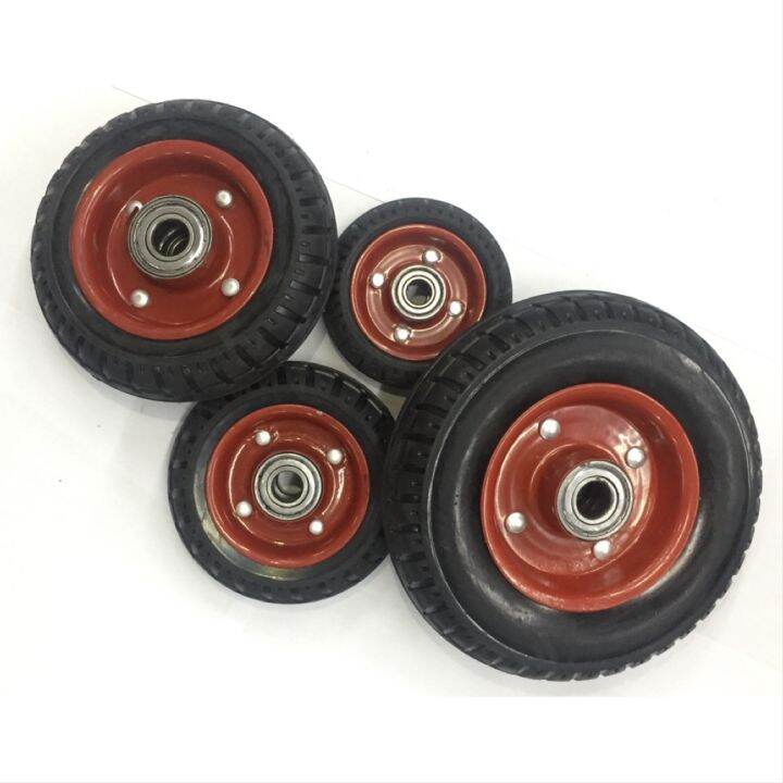 HEAVY DUTY STEEL BODY RUBBER WHEEL PUSH CART WHEEL (4inch, 5inch, 6inch ...