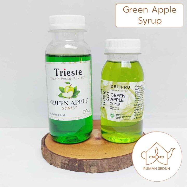 100mL Green Apple Syrup Trieste - Sirop Rasa Buah Apel Delifru | Lazada ...