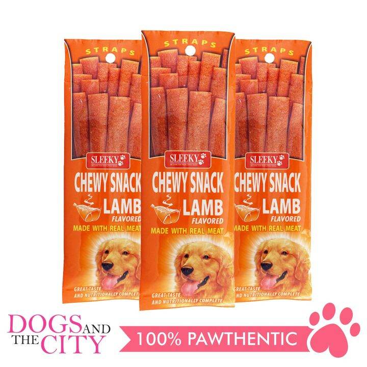 Sleeky Chewy Snack Straps Lamb Flavor 50g (3 packs) | Lazada PH