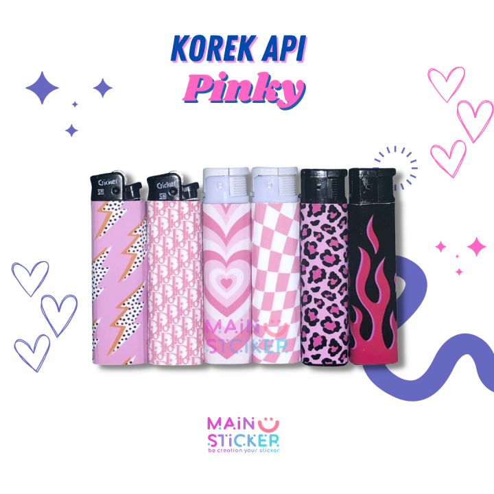 PINKY - Korek Api Cricket Bara Lighter Pink Aesthetic | Lazada Indonesia