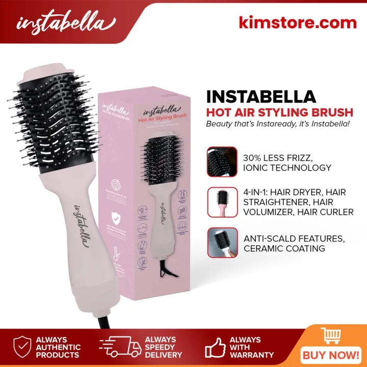 INSTABELLA 1-Step Easy Hot Air Brush, Hair Dryer Volumizer, Electric ...