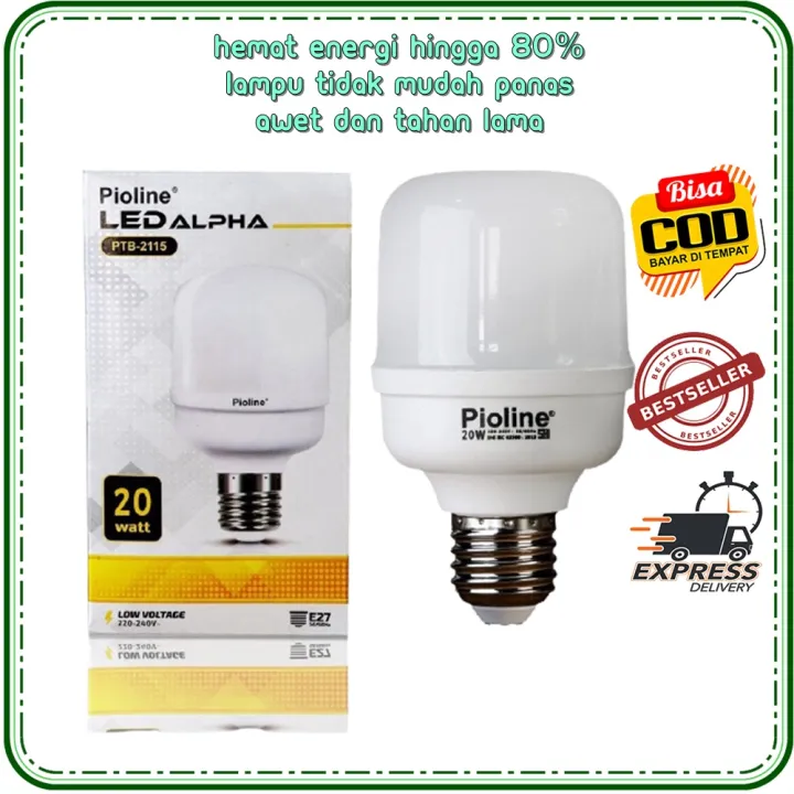 Bohlam LED Alpha Capsule *87SHOP* 20W / Lampu LED Bulb Tabung / Lampu Kapsul Murah 20W | Lazada ...