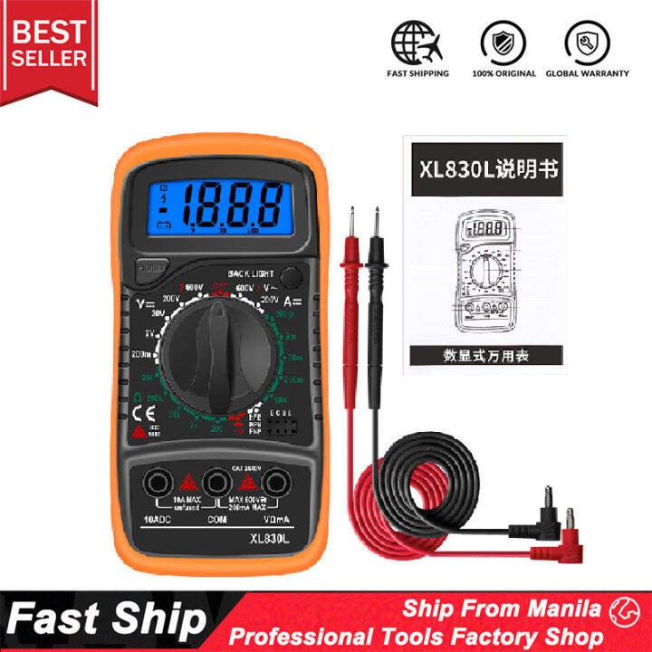 XL830L / DT-830D Digital Multimeter Handheld Voltmeter Ammeter AC DC ...
