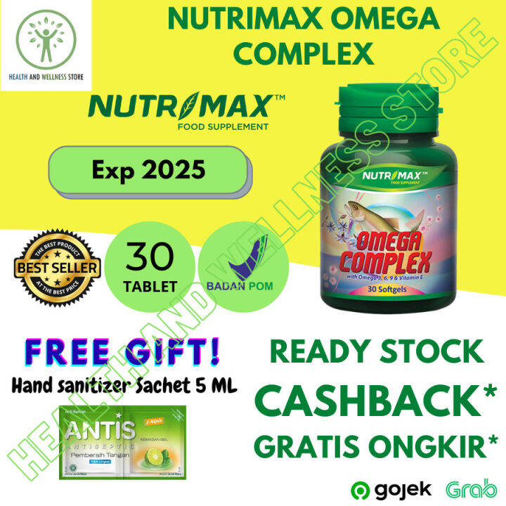 NUTRIMAX OMEGA COMPLEX OMEGA KOMPLEX 30 TABLET MINYAK IKAN | Lazada ...