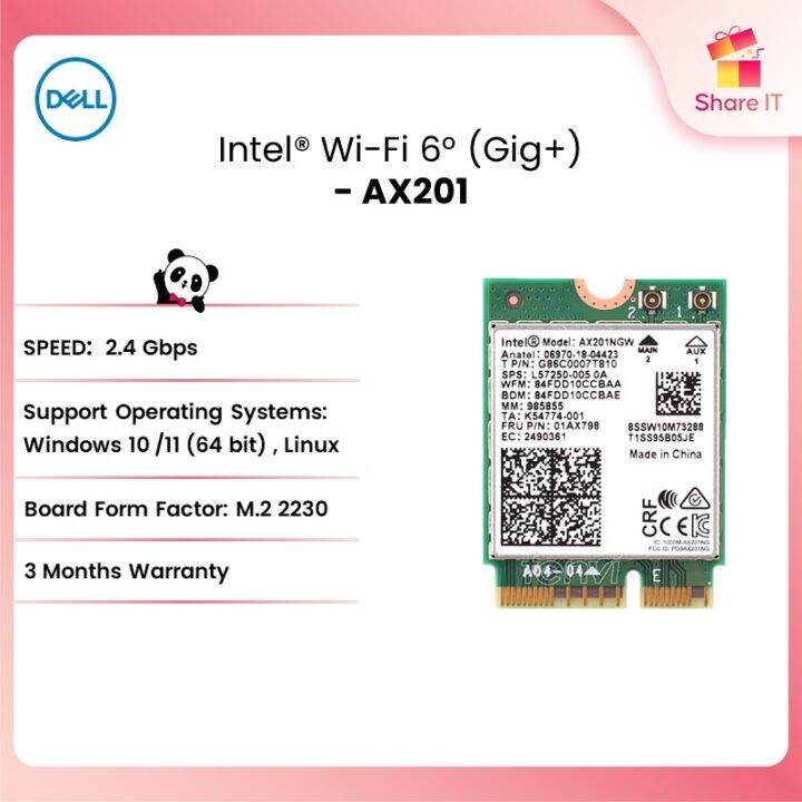 Intel 2400Mbps Wireless AX201NGW NGFF Key E CNVi Wifi Card For Intel Wi ...
