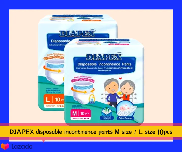 DIAPEX disposable incontinence pants M10 / L10 (Adult Diaper Pants ...