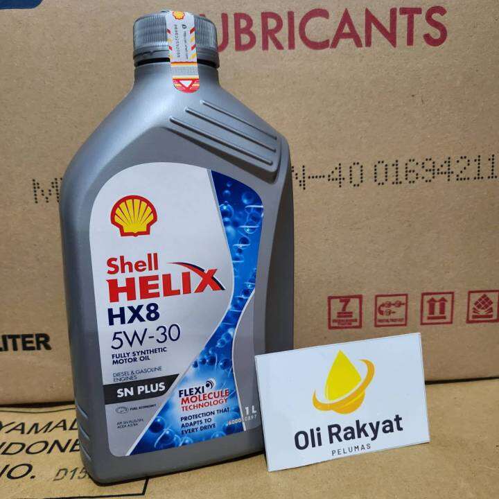 OLI Mobil Shell helix HX8 5W-30 | HX8 1 LITER | BARCODE HIJAU ...