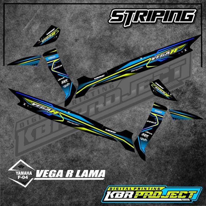[COD] Stiker VEGA R striping VEGA R LAMA motor HONDA motor sticker ...
