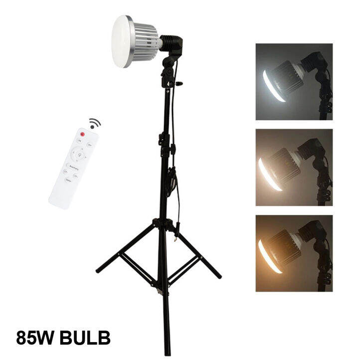 Heavy Duty Metal 2M Light Stand with 85W Tri-Colored Bulb REMOTE ...